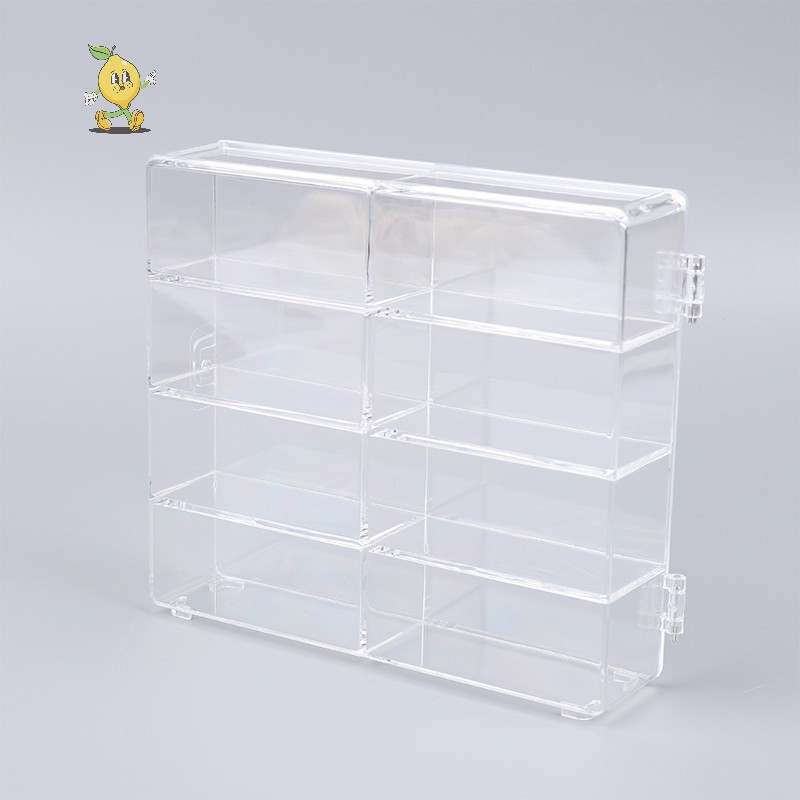 [mozh] 1:64 Scale Car Model Storage Box 8 Slot Clear Display Shelf Toy ...