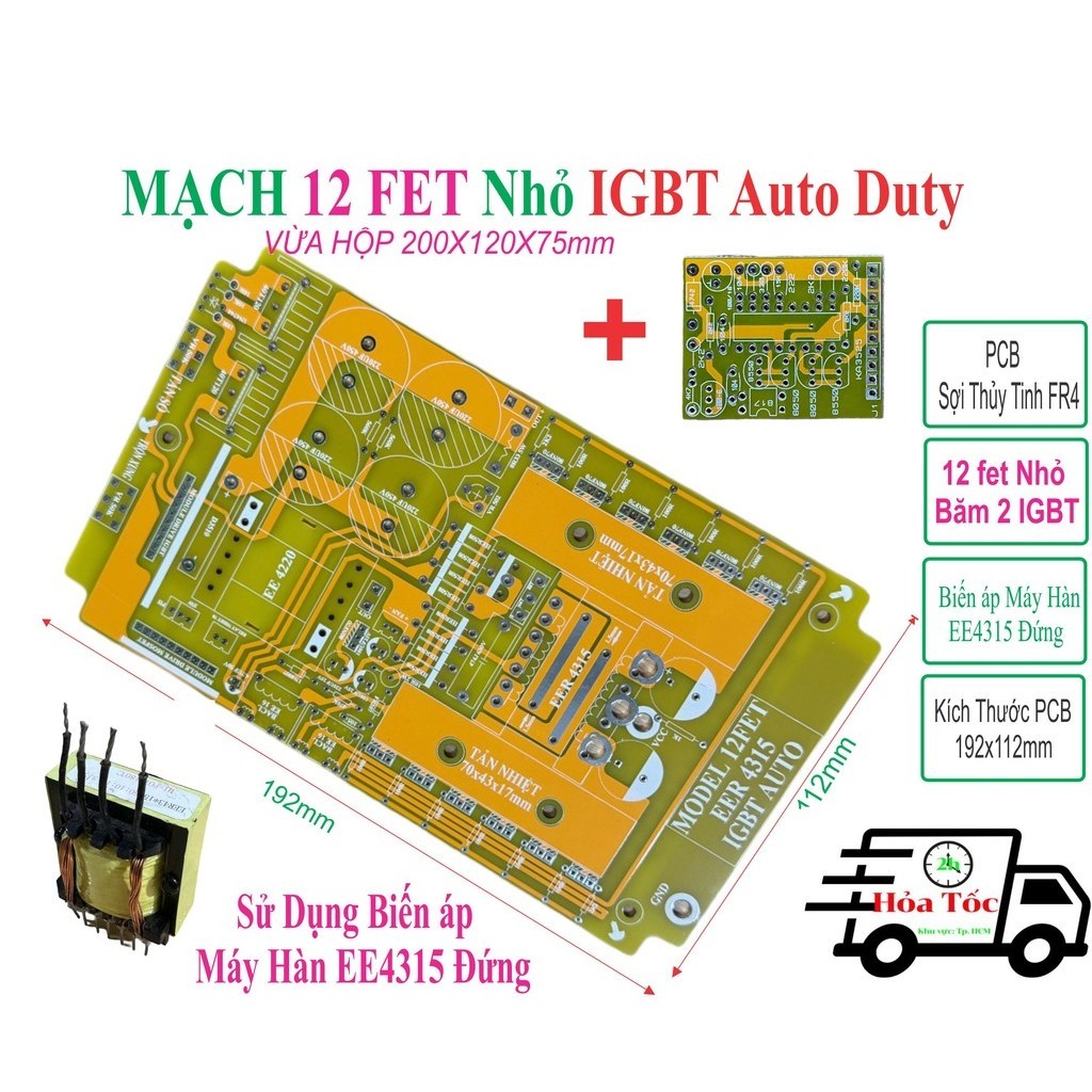 Pcb 12 ฟุต IGBT แยกหั่นใช้เครื่องเชื่อมหม้อแปลงไฟฟ้า E4315 FR4 ...