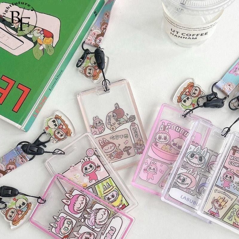 Labubu Time Bus Card Holder, Zimomo ABS Labubu Card Sleeve, Fashion ...