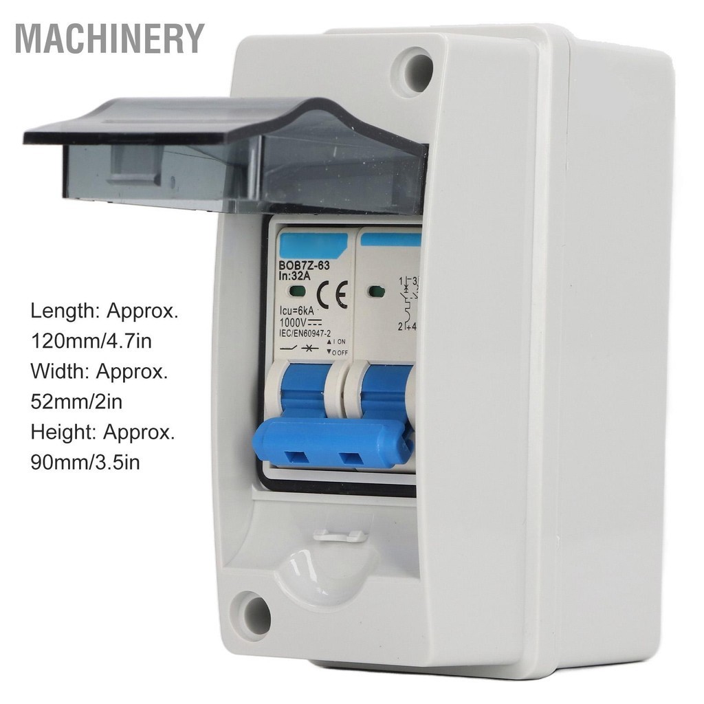 Machinery PV DC Circuit Breaker 32A 6KA IP65 กันน้ำ สวิตช์ Isolator ...