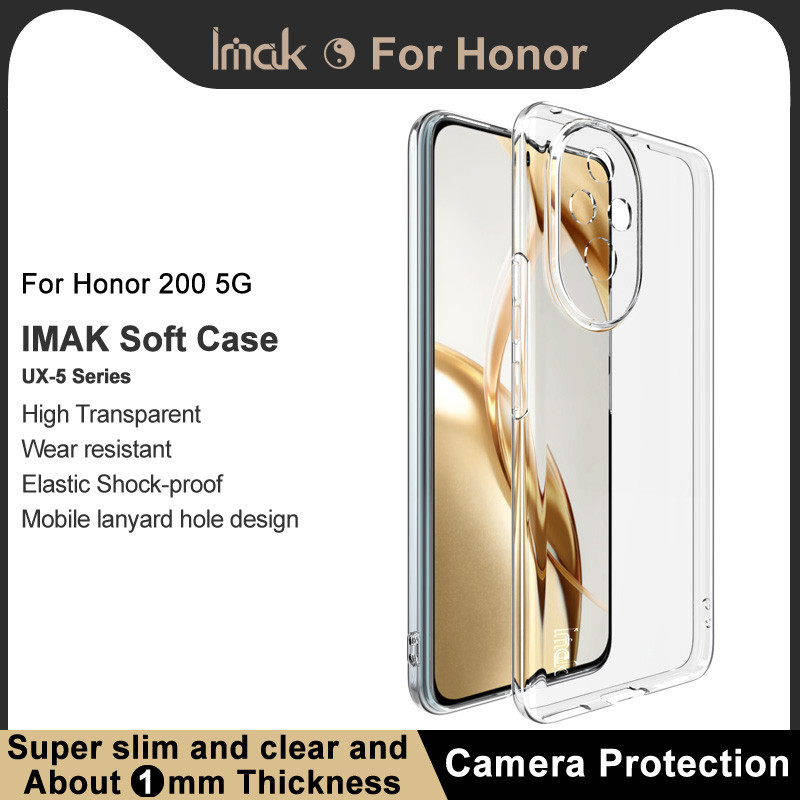 Original Imak Casing Honor 200 5G Transparent Soft TPU Back Case เค ...