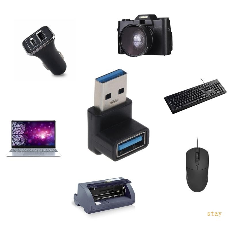 Stay 90 องศา USB 3 0 Coupler USB อะแดปเตอร์หญิงชายเพศเปลี่ยนสายเชื่อมต่อ 1 PC | Shopee Thailand