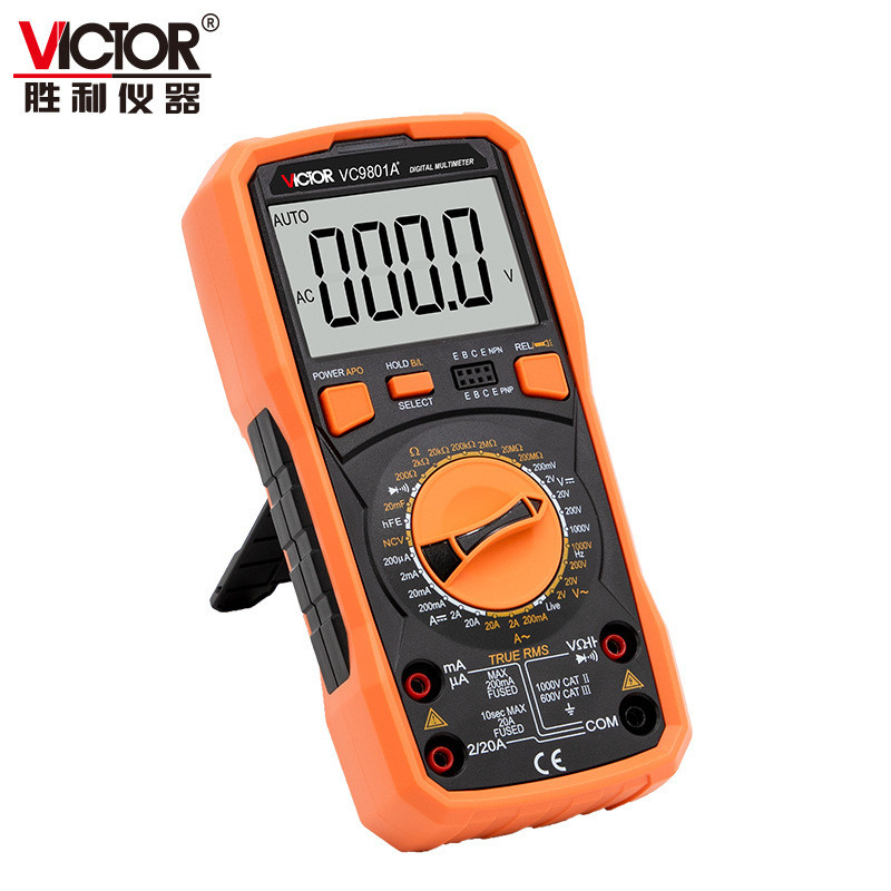 มัลติมิเตอร์ VC9801A+ VC9808+ AC/DC 1000V ช่วงการใช้งานด้วยมือ มัลติมิเตอร์ดิจิตอลความแม่นยำสูง ...