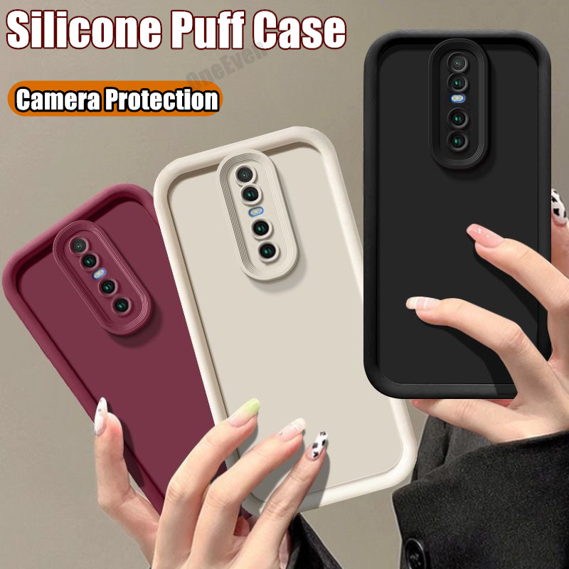สําหรับ Vivo V17 Pro 1910 1909 Skin-sensation Soft ซิลิโคนพัฟกรณีกล้อง ...