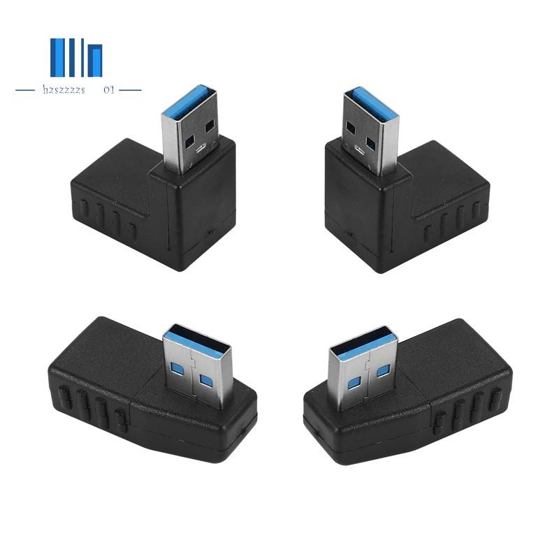 4pcs USB 3.0 อะแดปเตอร์ Couplers 90 องศาชายหญิง USB Connector - รวมอะแด ...