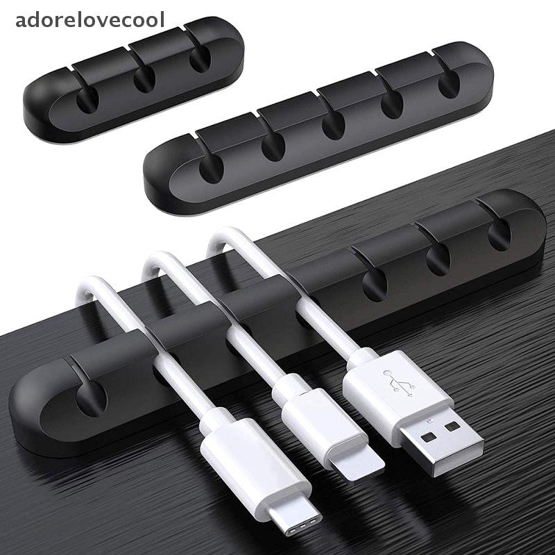 Adth Cable Organizer ที่วางสายไฟแบบยืดหยุ่น USB Cable Winder Tidy คลิป ...