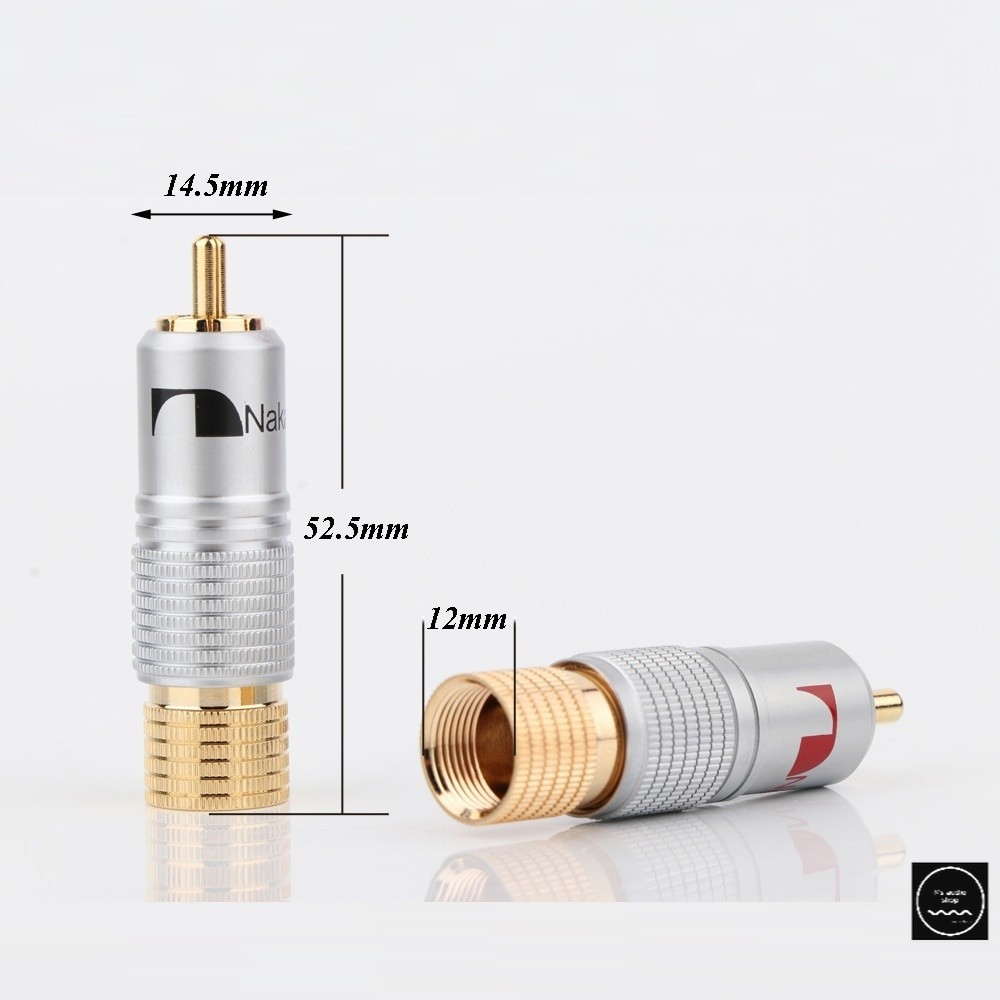..Nakamichi RCA Plugs Locking Connector 10mm (N15) หัว RCA นากามิชิ แบบขันล็อคได้ 24K Gold ...