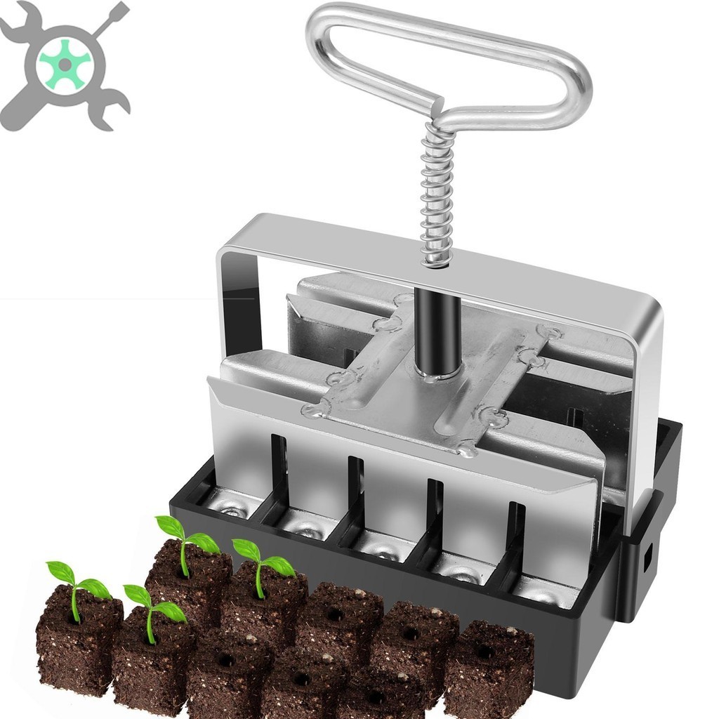 Mini Soil Blocker 3/4 นิ้ว 20 เซลล์คู่มือดิน Block Maker มือถือ Seed ...
