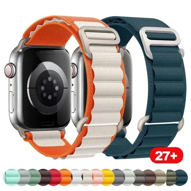Alpine Strap Band สร้อยข้อมือไนลอนสําหรับ Apple Watch 44 มม.40 มม.49 ...