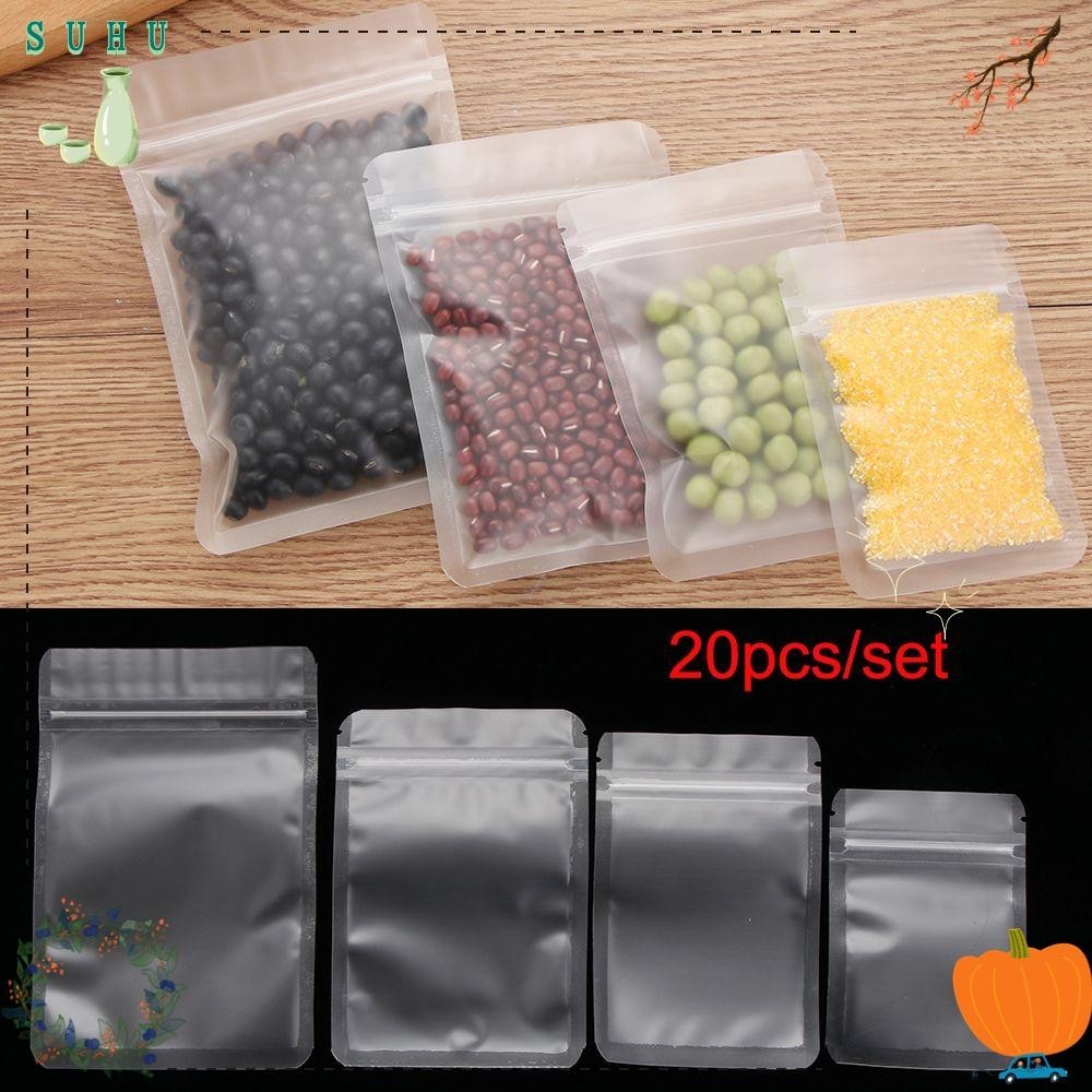 Suhu 20 ชิ ้ นบรรจุภัณฑ ์ กระเป ๋ าขายปลีกกันน ้ ําโปร ่ งใส Matte ...