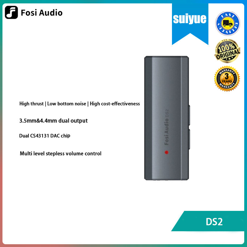 Fosi Audio DS2 DS512 HiFi DAC เครื่องขยายเสียงหูฟัง Mini Audio USB DAC ...