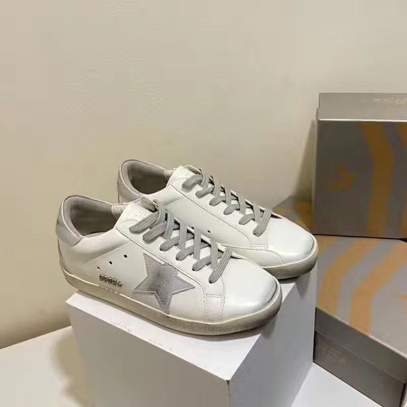 สไตล์ใหม่ GGDB Star Dirty รองเท้าหนังแท้ Distressed Star รองเท้าสีขาว ...