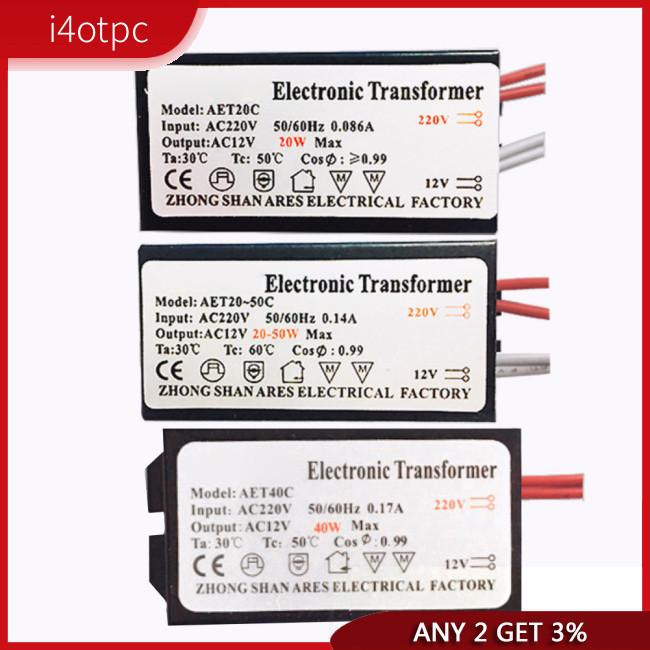 I4otpc 3pcs 220V ถึง 12V หม้อแปลงไฟฟ้าอิเล็กทรอนิกส์หม้อแปลงไฟฟ้าอิเล็กทรอนิกส์ Converter หม้อ ...