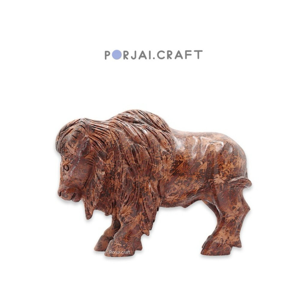 Star Jasper Highland Cow Carving แจสเปอร์แกะสลักรูปวัว 12.3cm | Shopee ...