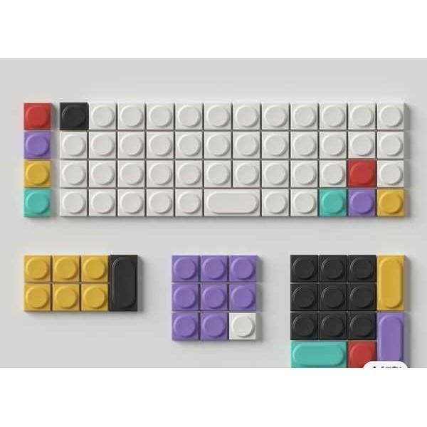 keycap keycaps Doys color building block toy keycaps 1U ไม่มีการแกะสลัก ...