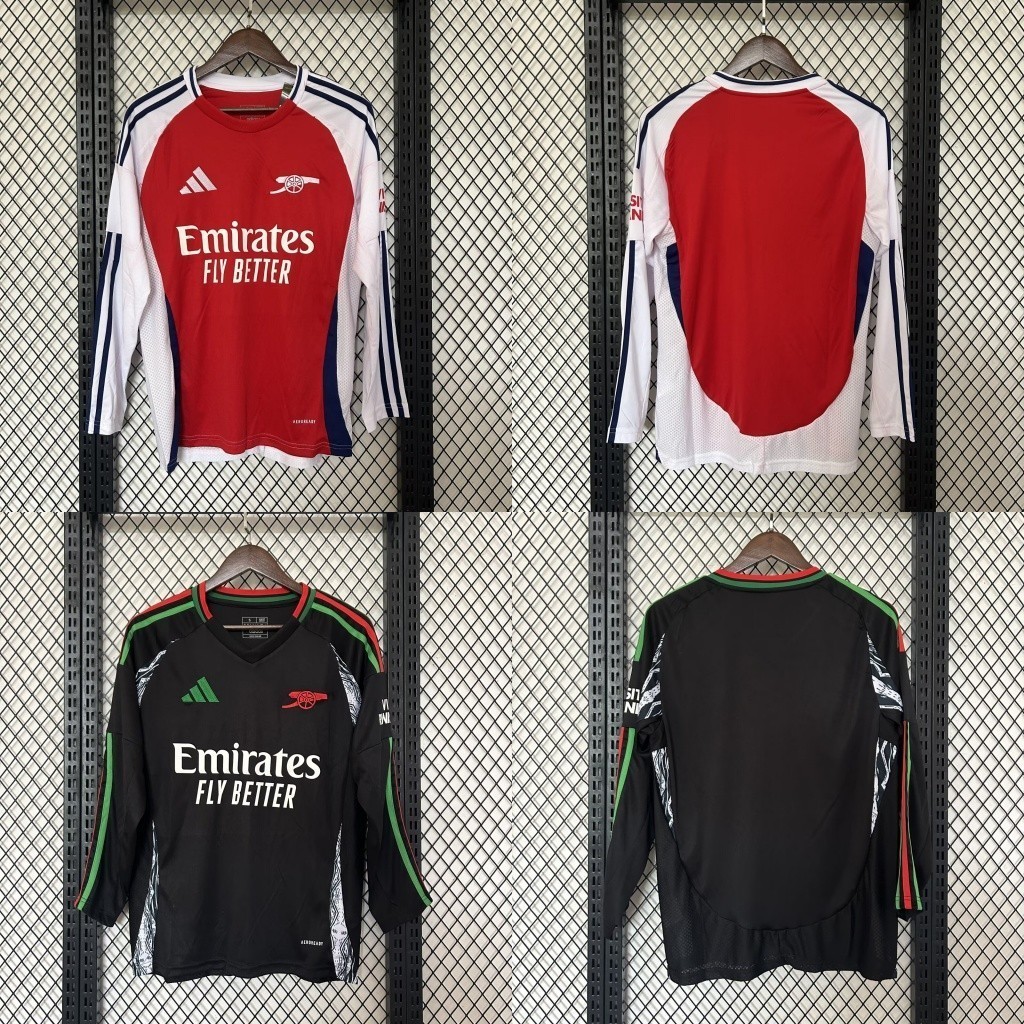 Arsenal Jersey Custom ชื่อ 24-25 Home Away เสื้อฟุตบอลแขนยาวแฟน ๆ ฉบับ ...