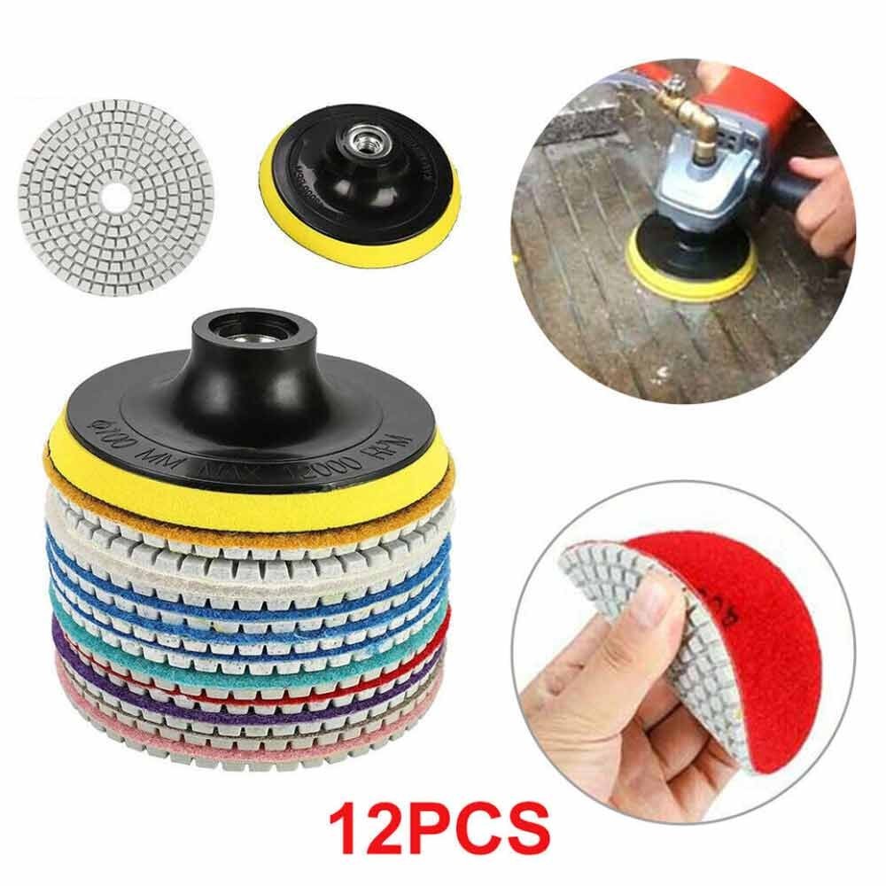 50-6000Grit 100mm Diamond Grinding Disc Polishing Pad For Marble Tile ...
