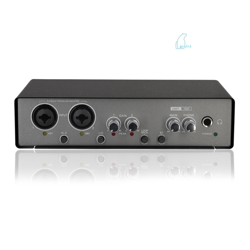 [hrid] Usb Audio Interface Mixer 24bit/192KHz 48V Phantom Power ลดเสียง ...