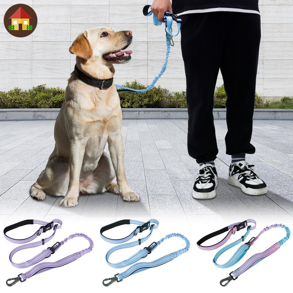 สายจูงสุนัขแบบปรับได้สายจูงสุนัขที่สะดวกสบายสําหรับเดินปลอดภัยเอวสายจูง ...