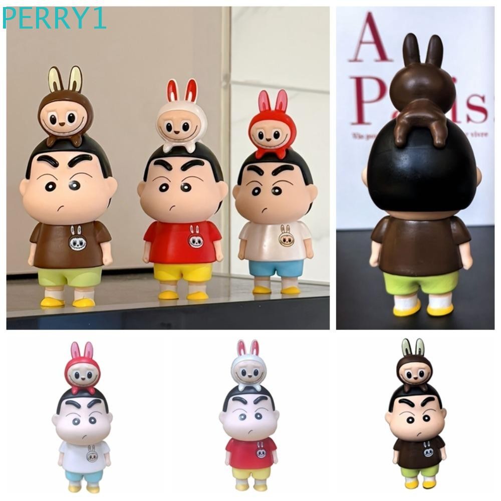 Perry Labubu Crayon Shin-Chan รูป, PVC ตุ๊กตารูปปั้น Crayon Shin-Chan ...