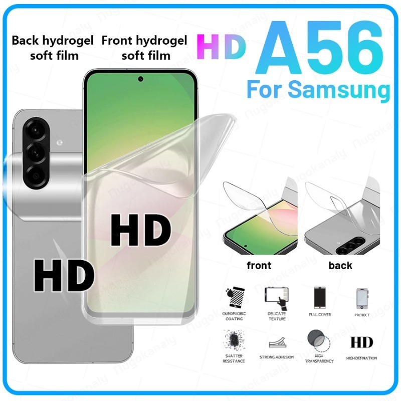 ฟิล์มกันรอยหน้าจอสำหรับ+ฟิล์มหลังสีใส Samsung Galaxy A56 A36 A26 A16 A06S A55 A35 A25 A15 A05S ...