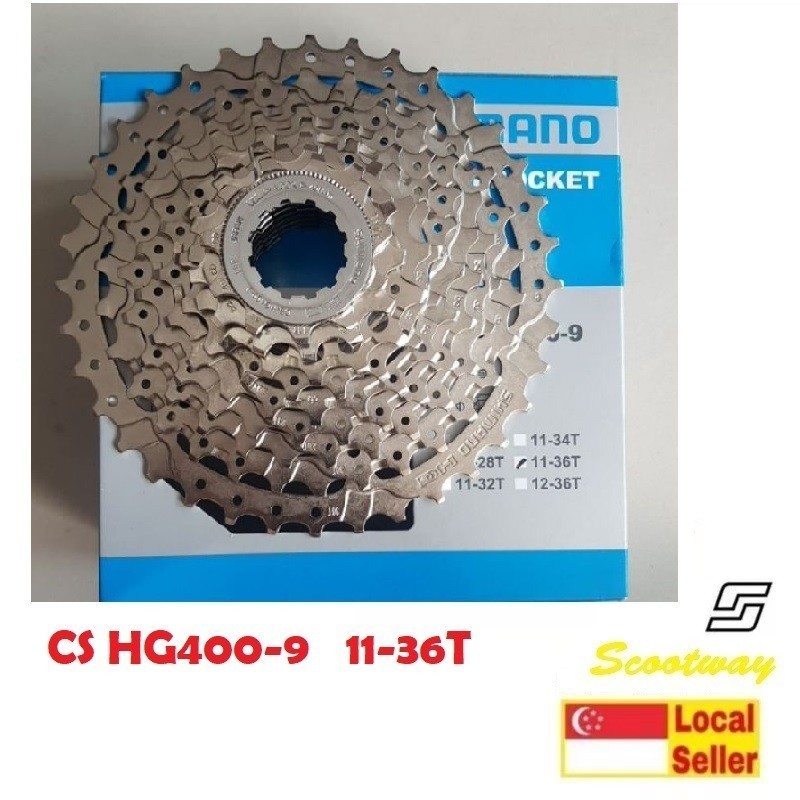 [Sg Stocks]shimano CS-HG400-9 9 Speed HYPERGLIDE Trekking Cassette ...