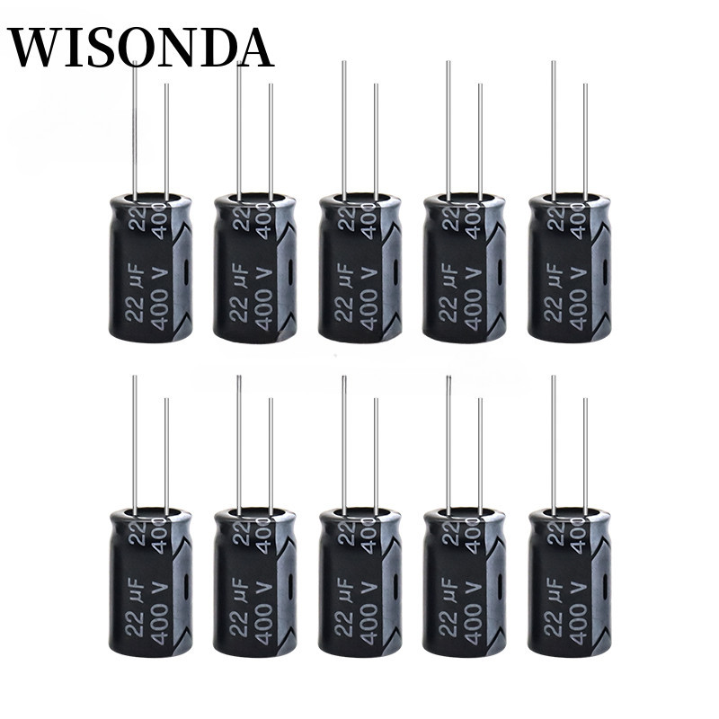 5pcs 400V อลูมิเนียม Electrolytic Capacitor 1UF 2.2UF 3.3UF 4.7UF 6.8UF 10UF 15UF 22UF 33UF 47UF ...