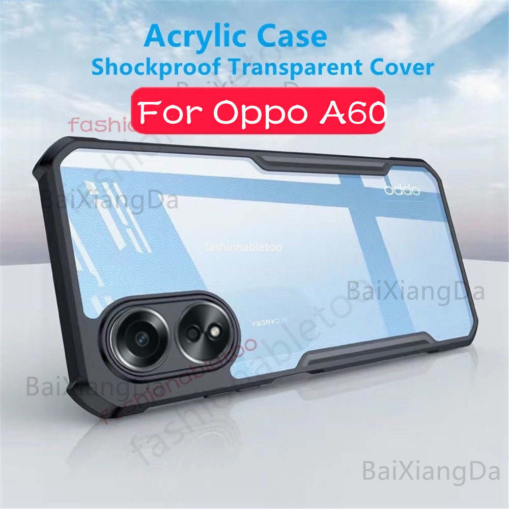 สําหรับ Oppo A60 A 60 OppoA60 CPH2631 โปร ่ งใส TPU อะคริลิคเคสโทรศัพท ...