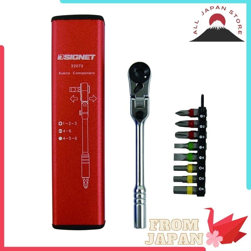 SIGNET Mini Ratchet 60 Gear Flex Head Type Flex Mini Ratchet Set Orange ...