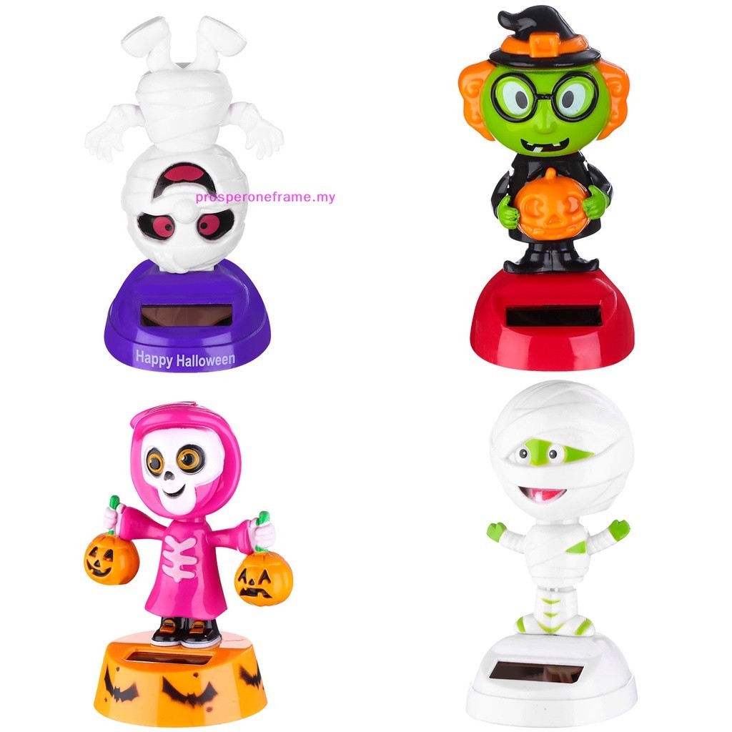 prosperoneframe 4 Pack Halloween Solar Powered Dancing Toys Skull ...