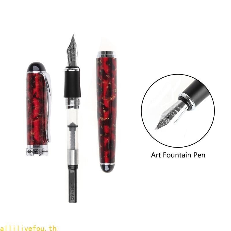 Live JINHAO X750 Art Fountain ปากกาดึง-ประเภทหมวก Curving-nib การเขียน ...