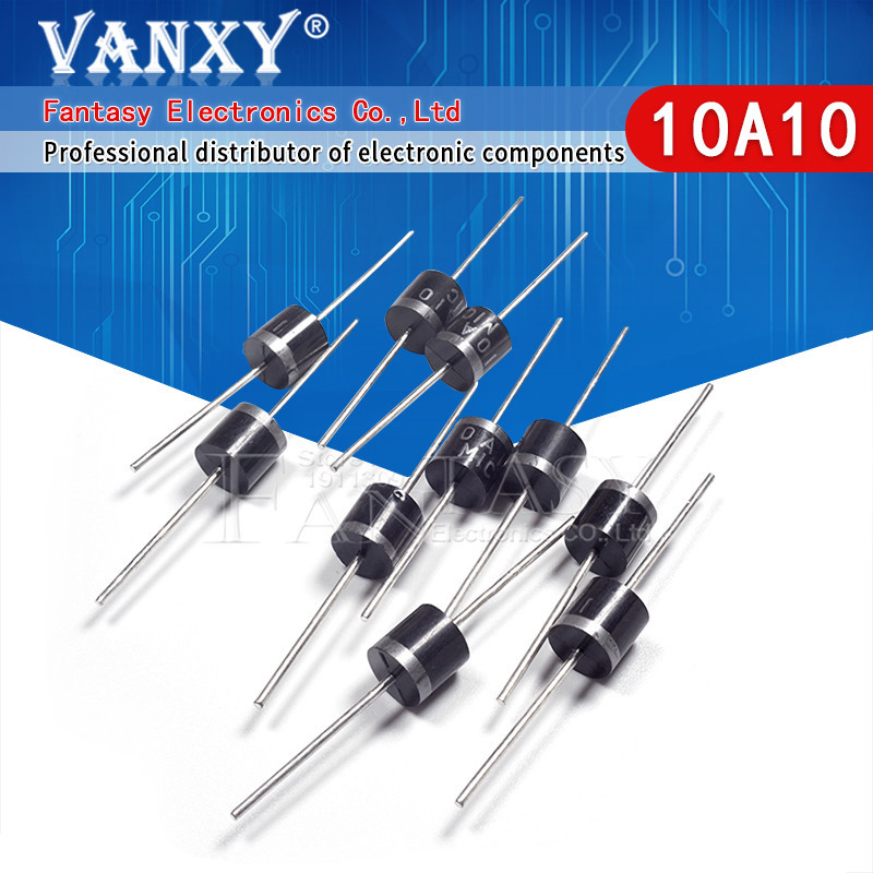 10pcs ไฟฟ้า Axial Rectifier ไดโอด 10a10 R-6 DIP 10A 1000V 10a10 ส่วนประกอบอิเล็กทรอนิกส์ ...