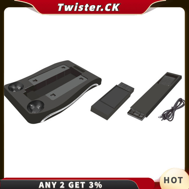Twister.ck รุ่นที่สอง 4 in 1 PS4 PS Move VR ชาร์จขาตั้ง PSVR ชุดหูฟังสําหรับ PS VR Move ตู้โชว์ ...