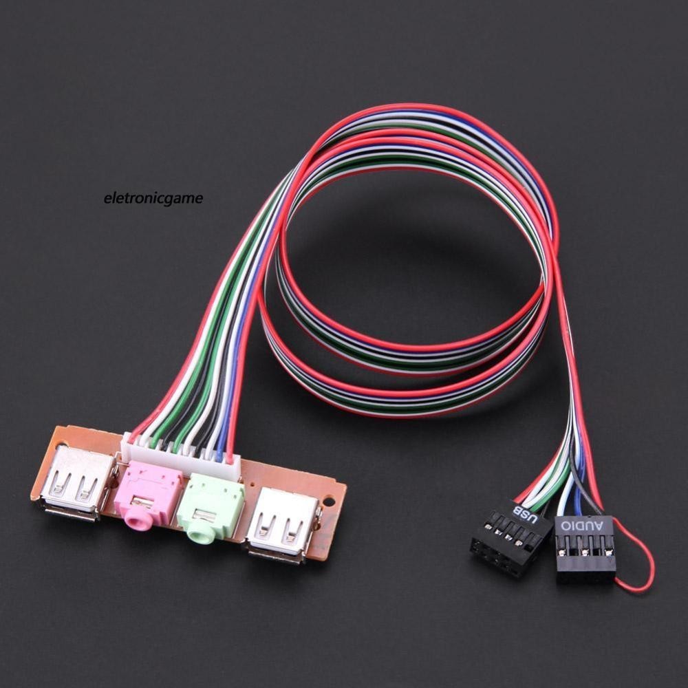Pc Computer Case Front Panel USB Audio Port Mic Headphone Cable ...