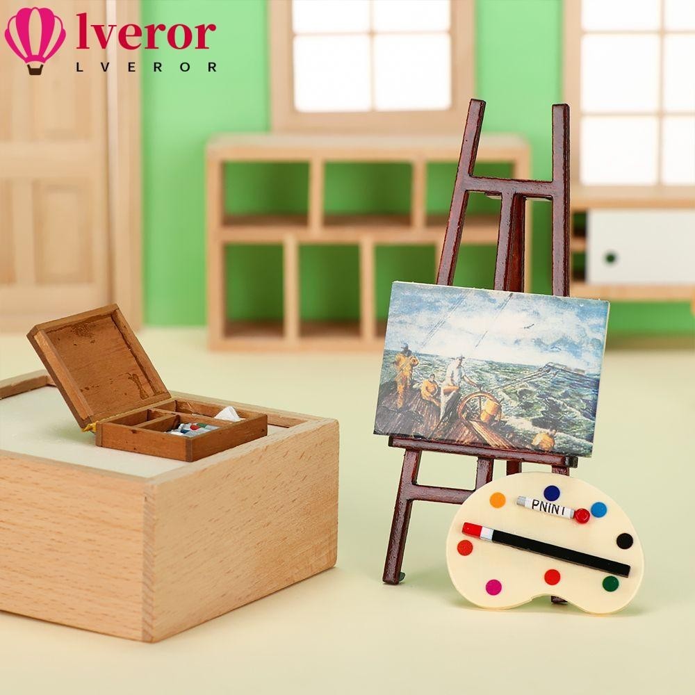 Lveror ขาตั้งจิ๋ว 1:12 ตุ๊กตาเฟอร์นิเจอร์ตุ๊กตา DIY ปากกาเพ้นท์ศิลปิน | Shopee Thailand