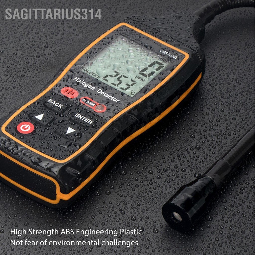 Sagittarius314 Halogen Gas Detector 0‑1000PPM LCD Display HVAC Refrigerant Freon Leak Tester for ...
