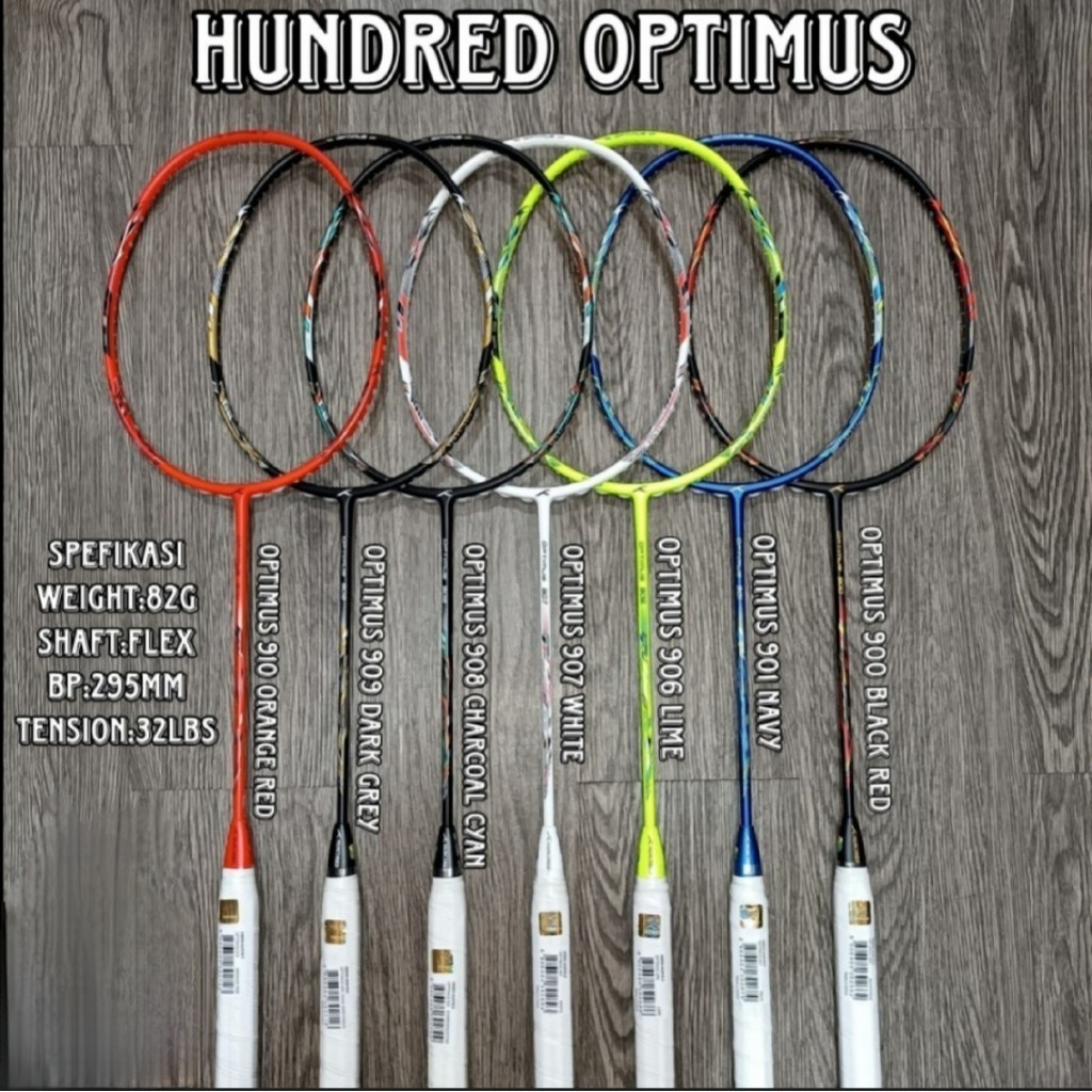 ไม้แบดมินตัน HUNDRED OPTIMUS POWER RAY 32LBS 900 901 903 905 906 907 ...