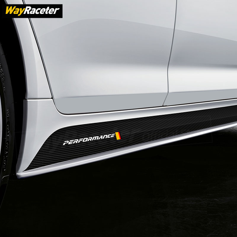 2 ชิ้นรถประตูด้านข้างกระโปรงลายสติกเกอร์ M Performance Body ไวนิล Decal ...
