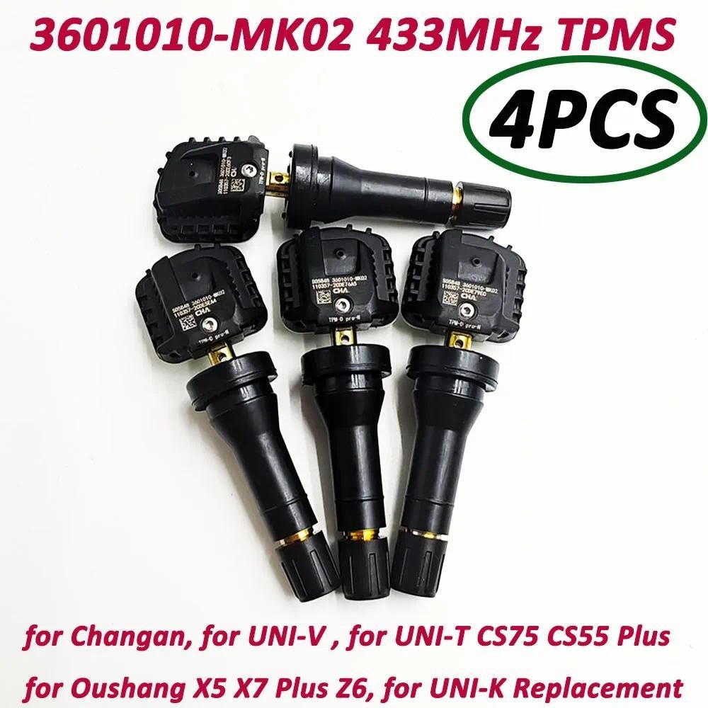 4 ชิ้น 3601010-MK02 ใหม่ TPMS เซ็นเซอร์ความดันยางสําหรับ Changan CS55 PLUS CS75 PLUS Oushang X5 ...