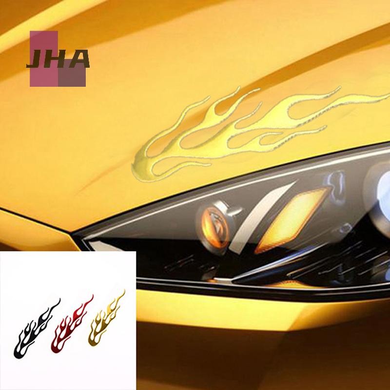 [JHA] 20*4cm Car Motorcycle 3d Flame Fire สติ๊กเกอร์สะท้อนแสงสะท้อนแสง ...