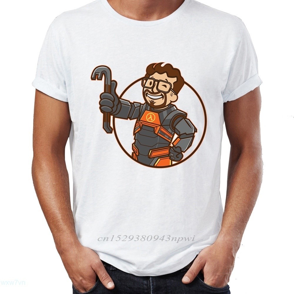 ใหม่ EYF Men T Shirts Fallout Vault Guys Crossover With Gordon Freeman ...
