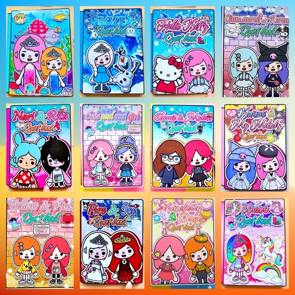 Toca Life World toca boca DIY ชุดหนังสือกระดาษแบบคงที่สําหรับบ้านตุ๊กตา ...