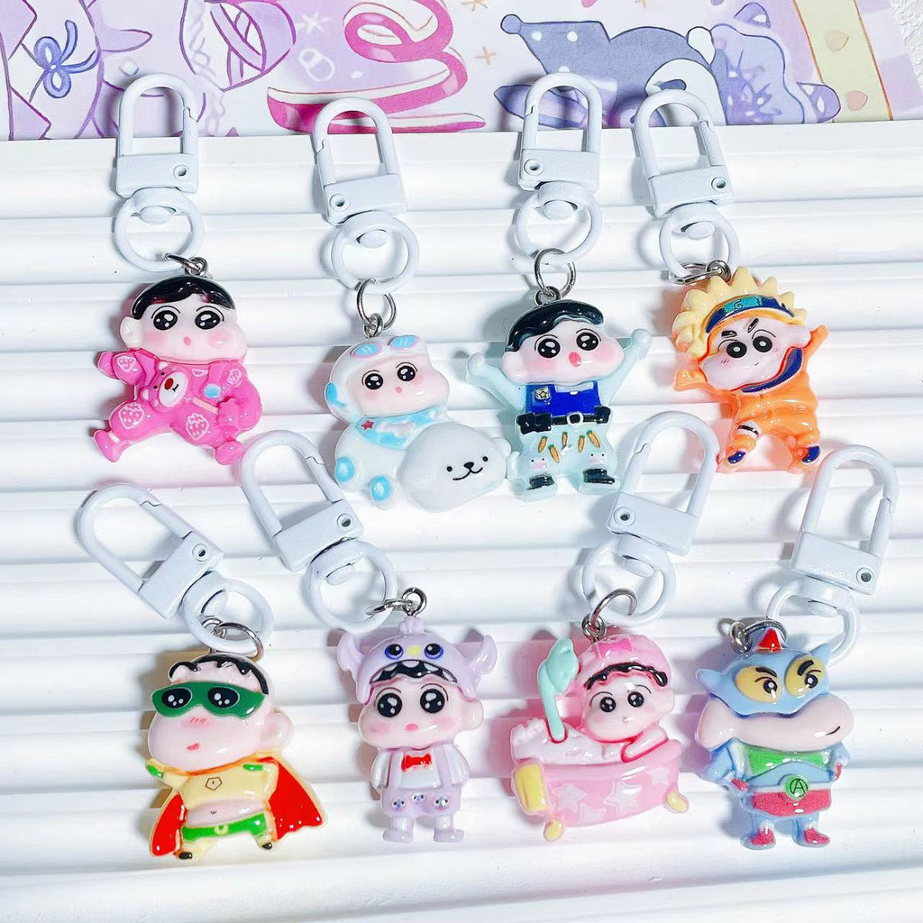 น่ารัก Shin-Chan Superman เรซิ่นพวงกุญแจสนุกการ์ตูนจี้คู่แฟนจี้จี้ ...