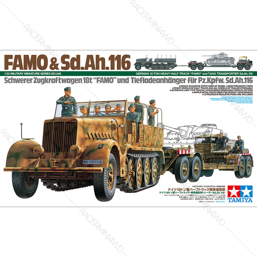 TAMIYA 1/35 German 18 Ton Heavy Half-Track "FAMO" and Tank Transporter Sd.Ah.116 35246 | Shopee ...