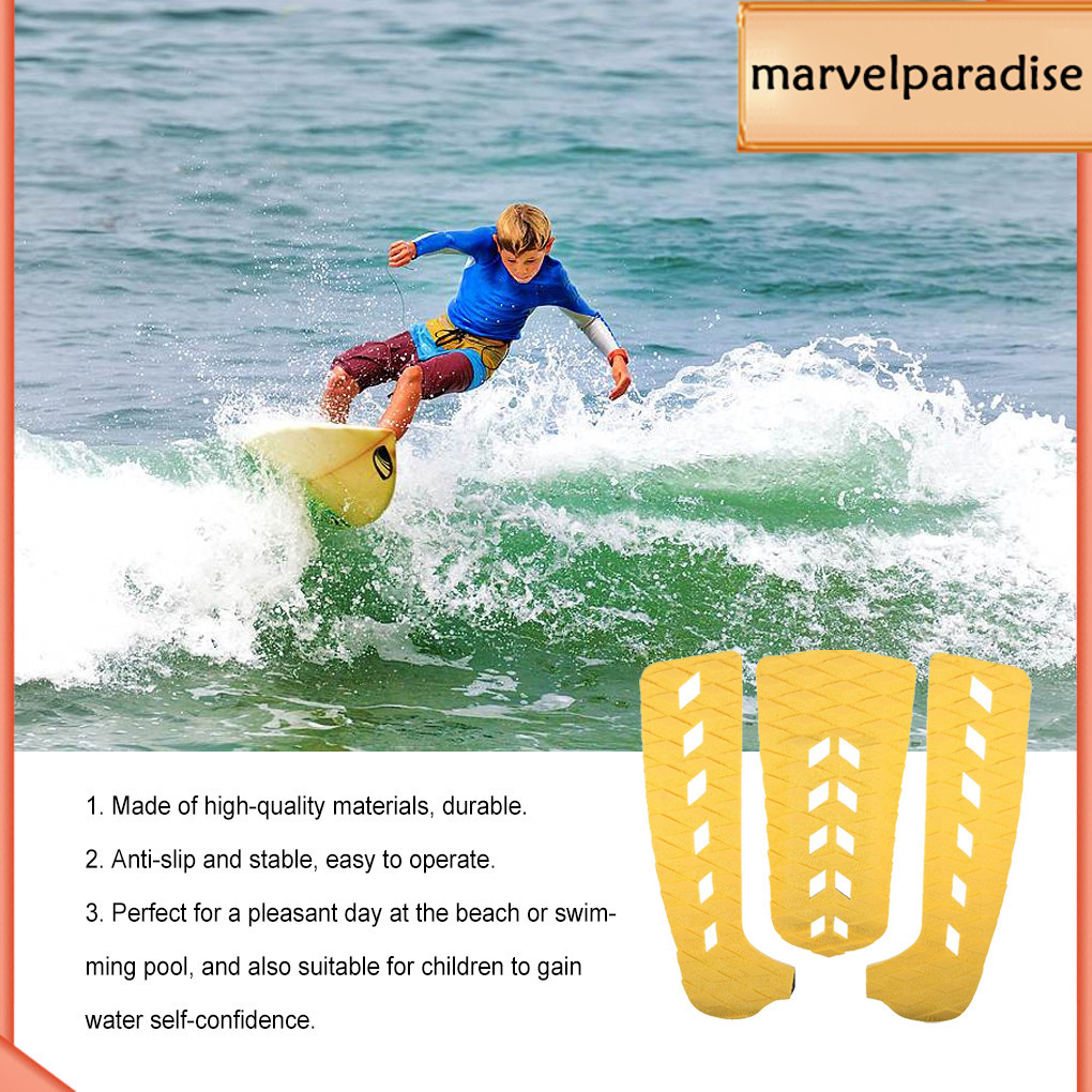 3 ชิ้น Pad Surf Surf กระดานโต้คลื่น Longboard Paddle Board Grip Pads ...
