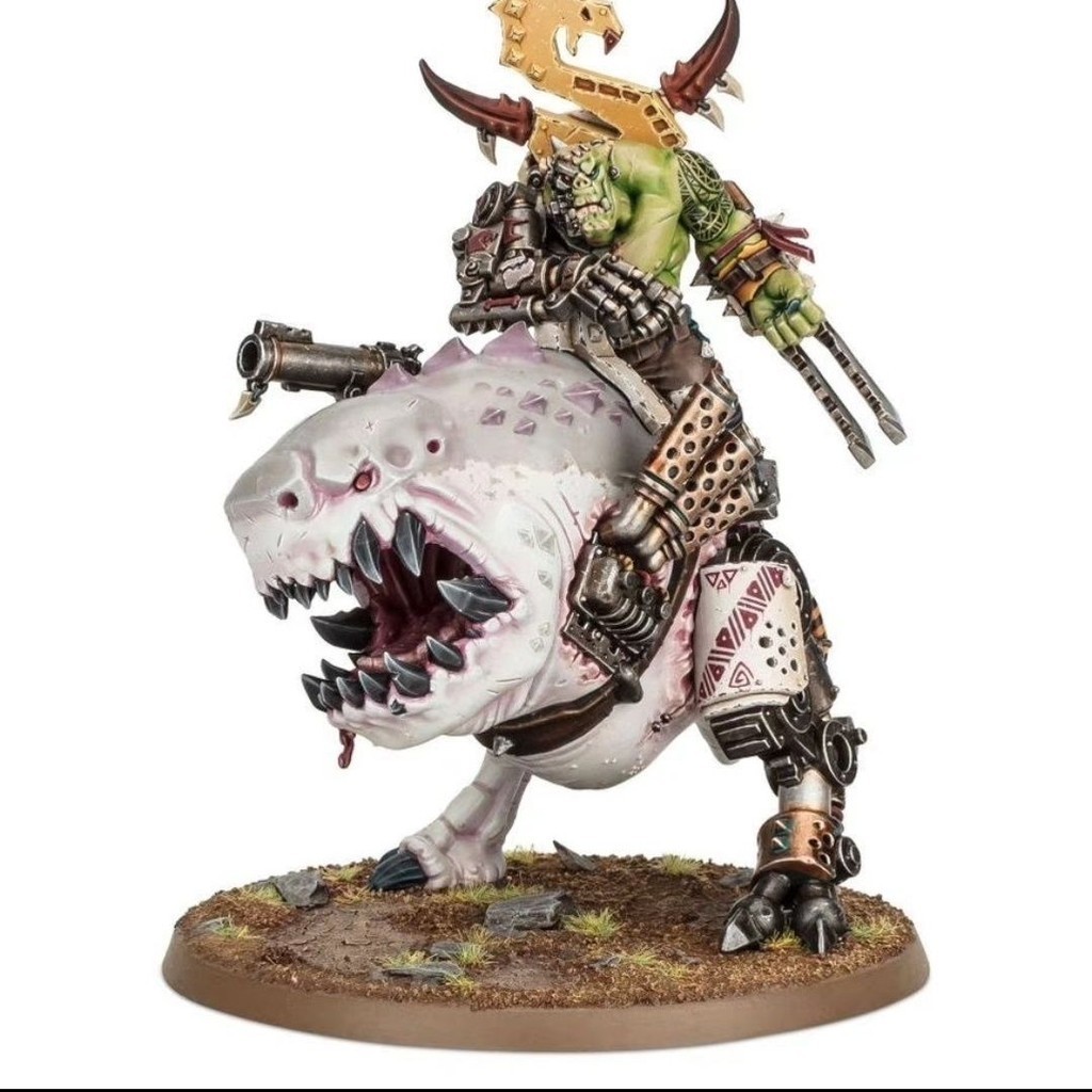 Warhammer 40k Orc Bad Scar Mozog Orc Hunter Soldier White Model Figure ...