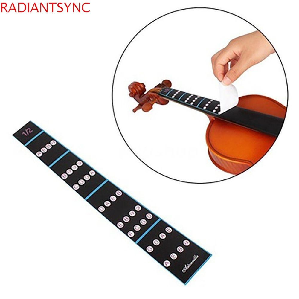 Radiantsync ป้ายนิ้วซอสําหรับผู้เริ่มต้น 1/4 แผนภูมิส่วนต่อ 4/4 Fretboard Practice Scale สติกเก ...