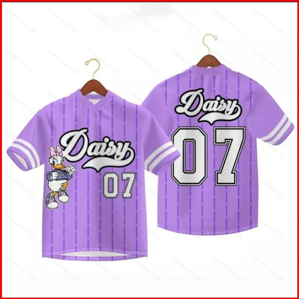 Jason Disney Donald Duck ชุดเบสบอลเสื้อยืดคอวีการ์ตูนน่ารักผ้าสําหรับ ...