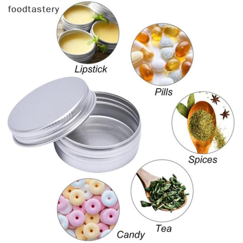 Fty 5 ชิ้นอลูมิเนียม Mini รอบดีบุกโลหะคอนเทนเนอร์ขวดเก็บ Jar ฝาเกลียว ...