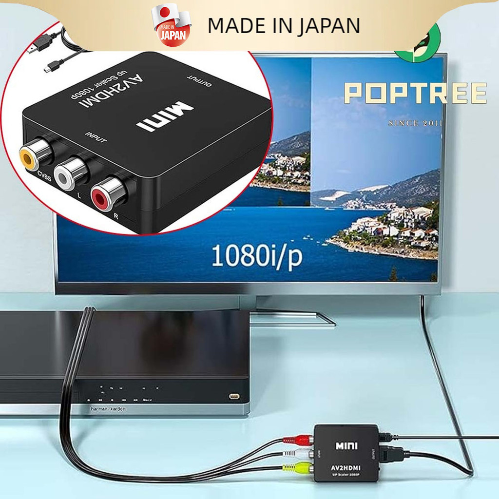 Av2hdmi ตัวแปลงสาย หัวแปลง AV To HDMI Converter (1080P) ตัวแปลงสัญญาณ ...
